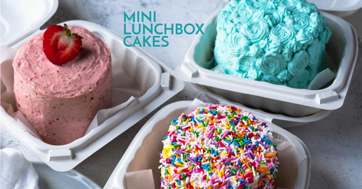 Cute Lunch Box Cakes With Whipped Cream Frosting Bento Cakes Busy
