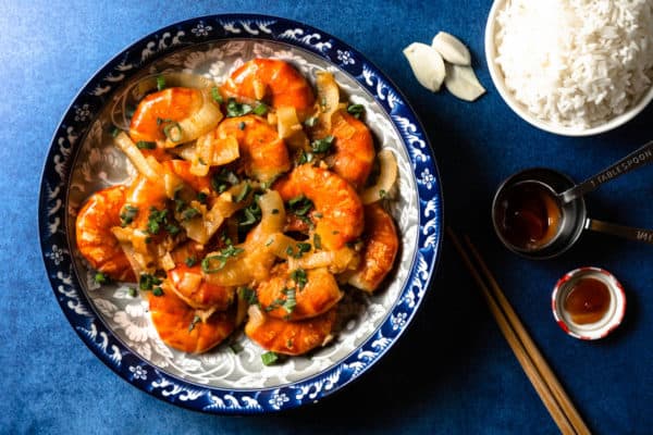 Stir Fried Shrimp with Ketchup Sauce (Chinese Style) - Busy But Cooking
