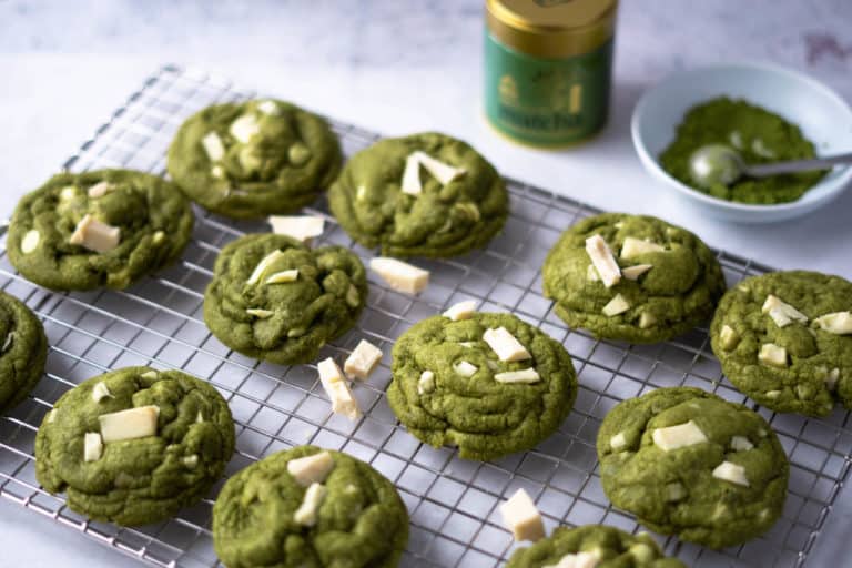Best Chewy Matcha Cookies with White Chocolate - Busy But Cooking