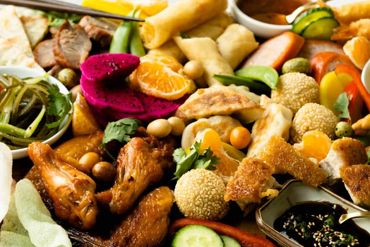 How to Make an Asian Inspired Charcuterie Board - Busy But Cooking